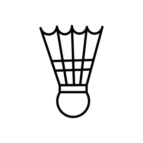 336 Badminton Racket Cock Icon Outline Royalty Free Images Stock