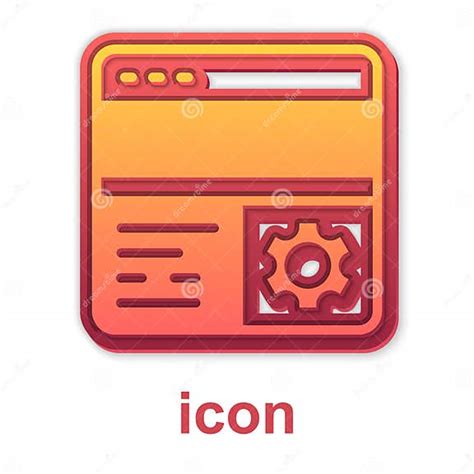 Gold Debugging Icon Isolated On White Background Debugging Tool