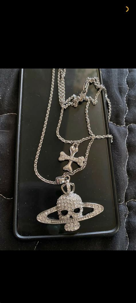 Skull And Bones Necklace Real Or Fake Rviviennewestwood