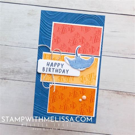 Stampin Up Friendly Fins Mini Slimline Card En Cartes