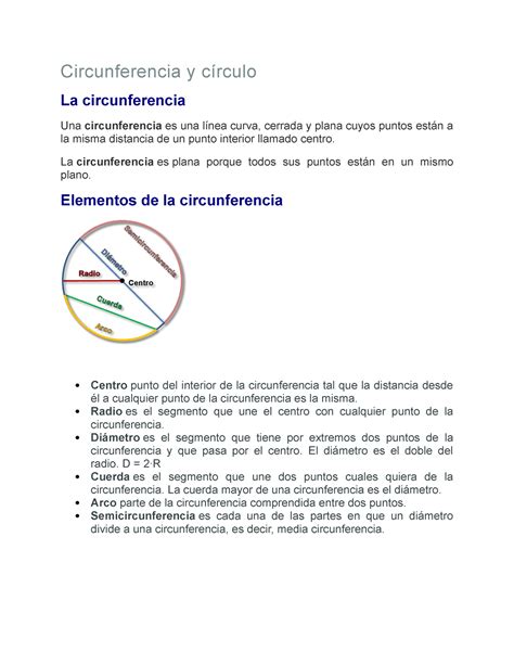 Circunferencia y círculo Circunferencia y círculo La circunferencia