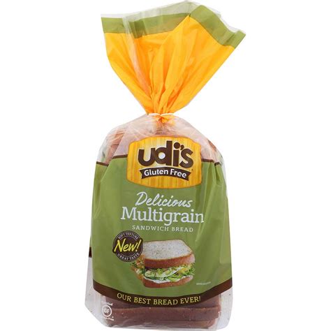 Udis Delicious Gluten Free Multigrain Bread 12 Oz Loaf Case Of 8