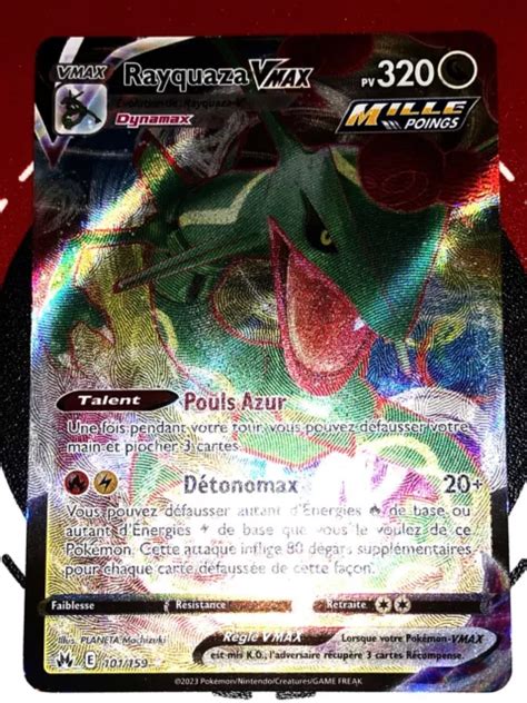 CARTE POKÉMON RAYQUAZA Vmax 101 159 Zénith Suprême EB12 5 FR NEAR