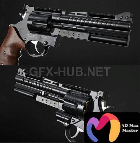 Pbr Game 3d Model Nxr 44 Magnum Revolver 3dmaxter