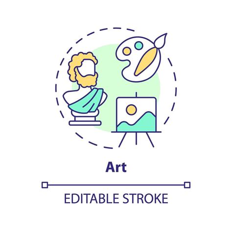 2d Editable Multicolor Art Icon Simple Isolated Vector Thin Line Illustration Representing