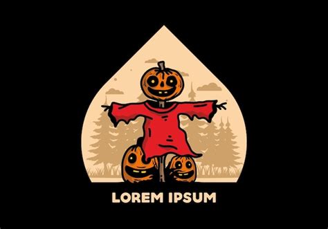 Premium Vector Scary Halloween Pumpkin Illustration Design