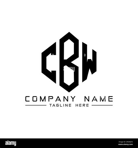 Cbw Letter Logo Design With Polygon Shape Cbw Polygon And Cube Shape