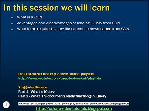 Sql Server Net And C Video Tutorial Benefits Of Using CDN