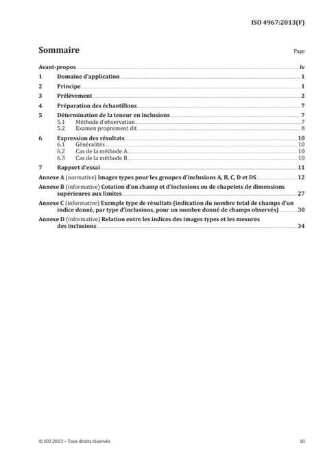 Iso 4967 2013 Steel — Determination Of Content Of Non Metallic Inclusions — Micrographic Method