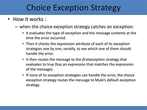 Mule Error Handlingchoice Exception Strategy Ppt