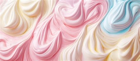 Colorful Meringue Swirls On Pink Background Premium Ai Generated Image