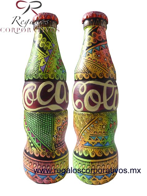 Botella Cocacola Artesanal De Madera De Copal Regalos Corporativos