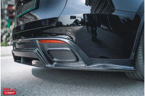 Cmst Genuine Carbon Fiber Rear Diffuser V3 For Tesla Model Y 2020 2024 Pimpmyev