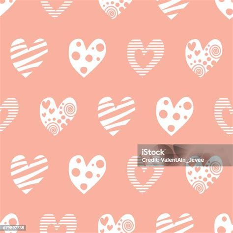 마음으로 원활한 벡터 패턴입니다 손으로 그린 장식 기호 배경입니다 서식 파일 배치 장식 표면 카드 배경 직물 인쇄 장식 반복 장식입니다 사랑 완벽 한 패턴의 시리즈입니다