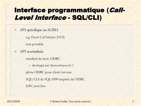 5 Interface Entre Sql Et Un Programme Ppt Télécharger