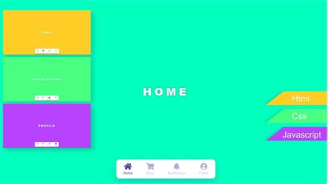 Web Bottom Navigation Html Css Javascript Youtube