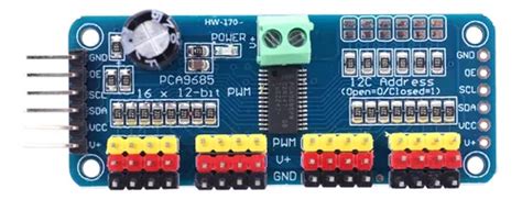 Módulo Controlador Pca9685 Interfaz Iic 16 Canales 12 Bit Cuotas