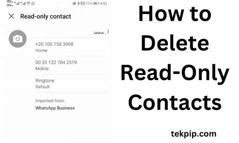 how to delete read only contacts on mobiles and apps inpics solutions