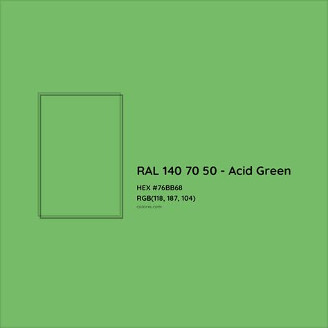 Ral 140 70 50 Acid Green Complementary Or Opposite Color Name And