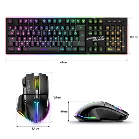 Ensemble Clavier Et Souris Gamer Sans Fil Spirit Of Gamer ULTIMATE Noir