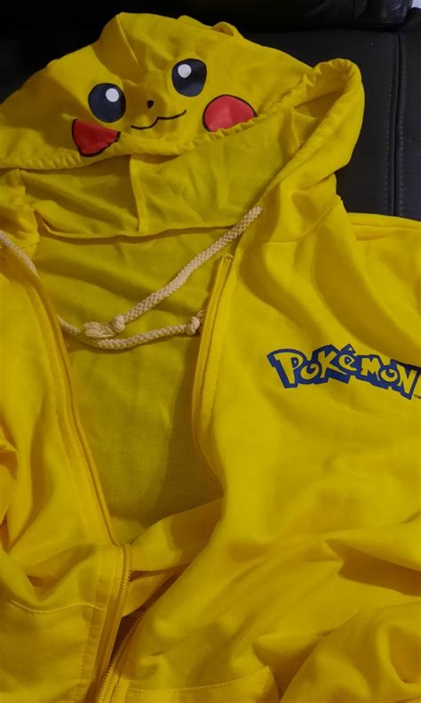 Pokemon Pikachu Hoodie Womens Fashion Coats Jackets And Outerwear