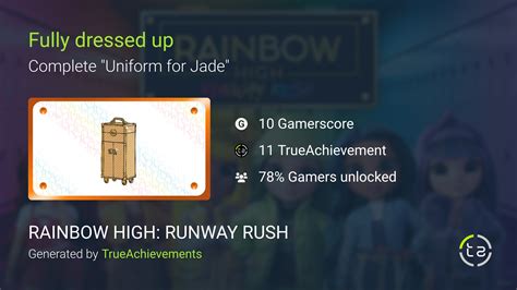 Fully Dressed Up Achievement In Rainbow High Runway Rush
