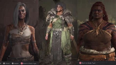 Diablo Iv Female Character Creation Druid And Necromancer All Customization Options Youtube