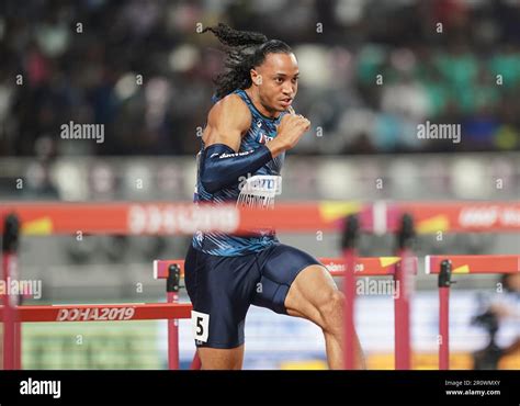 Pascal Martinot Lagarde Participating In The 110m Hurdles At The Doha