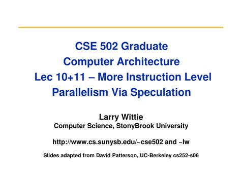 Ppt Larry Wittie Computer Science Stonybrook University Cs Sunysb
