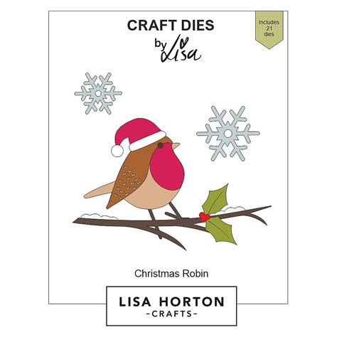Lisa Horton Crafts Festive Dies Christmas Robin Oriental Trading