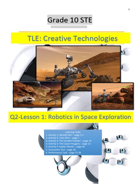 Q2 Activity Sheet Pdf Voyager Program Hubble Space Telescope