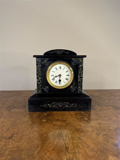 Pretty Antique Victorian Marble Mantle Clock La512689