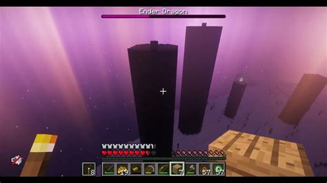 Minecraft Fighting Ender Dragon Youtube
