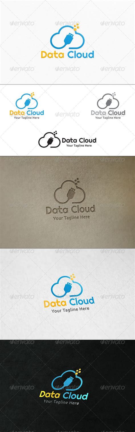 Data Cloud Logo Template Logo Templates Shop Logo Logo Design