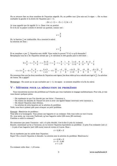 Calcul Littéral Cours Pdf à Imprimer Maths 4ème