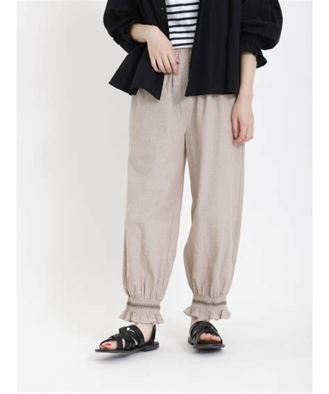 Samansa Mos2サマンサ モスモスの裾シャーリングパンツその他パンツ WEAR
