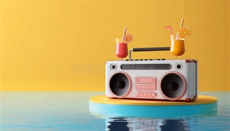 Summer And Boombox Floating Pool Bar With A Built In Boombox Vibrant