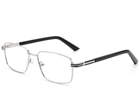 Rectangular Silver Metal Glasses Bs2012 0998