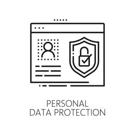 Personal Data Online Protection And Safety Icon 42818923 Vector Art At