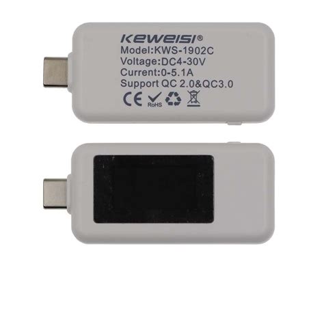 USB tester kiểm tra đo dòng điện điện áp type C 4 30V 5 1A màn hình