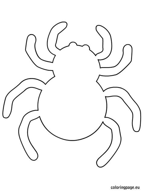 Spider Halloween Template Coloring Page Molde De Aranha Dia Das