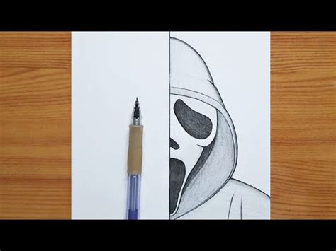 How To Draw Ghostface Scream Ghostface Step By Step Easy Halloween Sketch