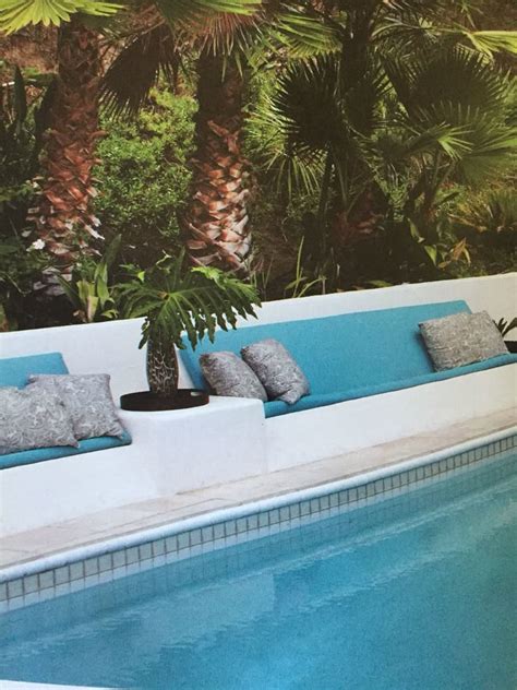 Laid Back Seating Area With Built In Side Table Building A Pool