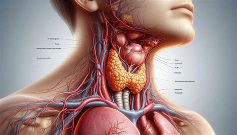 A Picture Of A Womans Neck With The Neck Labeled With The Organs
