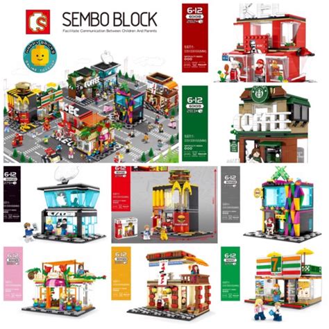BRICKS TOY SEMBO BLOCK STREET SHOPS With Minifigures Shopee Philippines