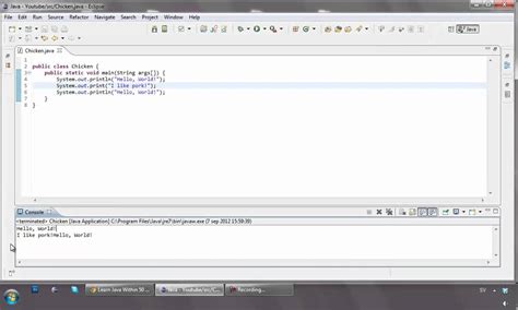 Learn Java Within 50 Days Print Statements Youtube