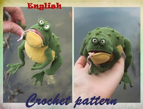 Patron crapaud drôle au crochet Patron grenouille Tutoriel amigurumi Crapaud au crochet Crapaud