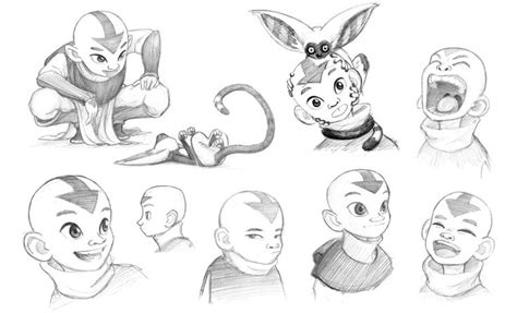 Early Sketches Of Aang Aang Concept Art True Art