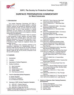 AMPP Store SSPC SP 2017 SSPC Surface Preparation Commentary For Metal Substrates