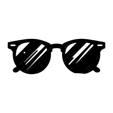 Sunglasses Silhouette Vector Illustration Premium Ai Generated Vector